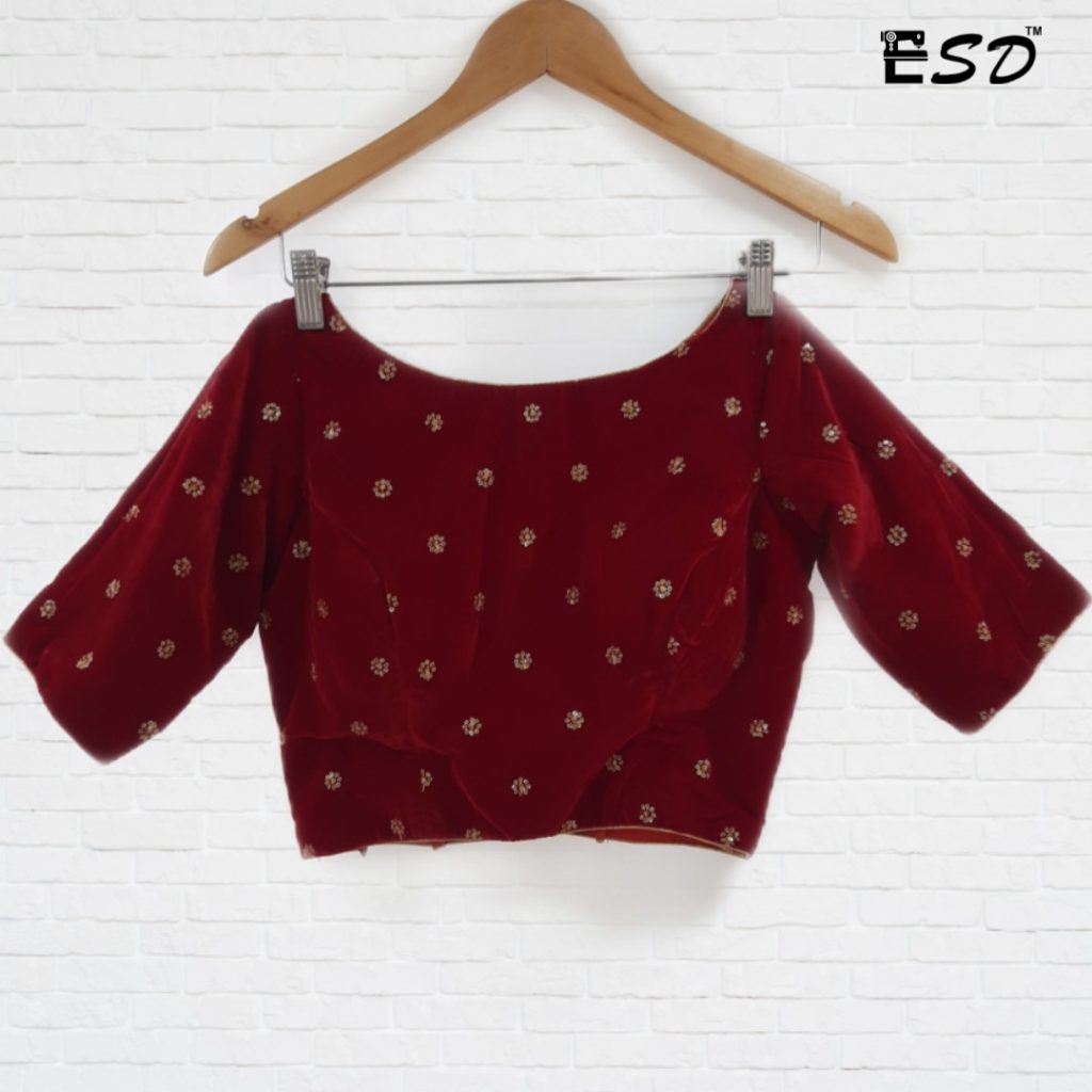 Red Velvet Blouse - Easy Stitch Designer